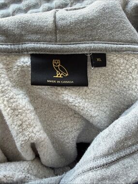 OVO | Shirts | Ovo Grey Hoodie With Blue Maple Leaf And Black Owl Logos ...